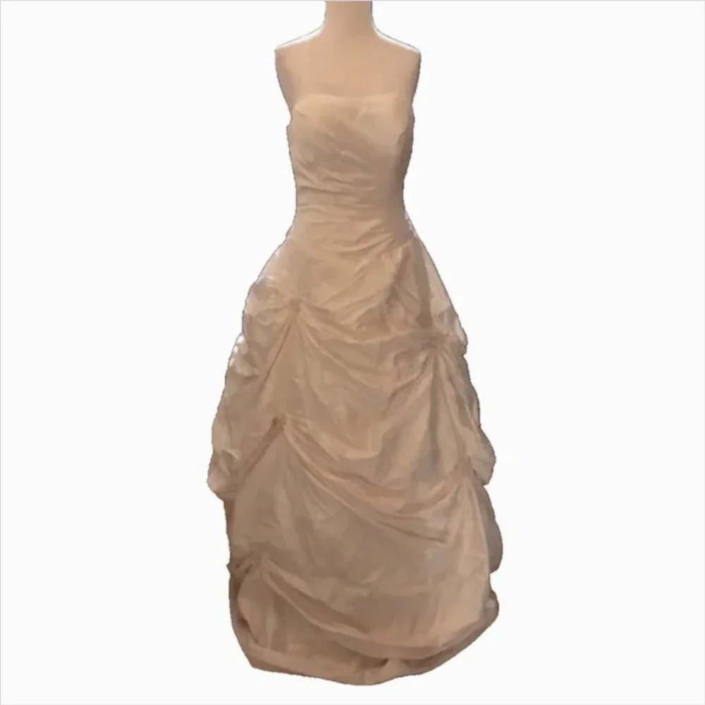 Angelina Faccenda | Dresses | Angelina Faccenda Ivory Silk Strapless ...